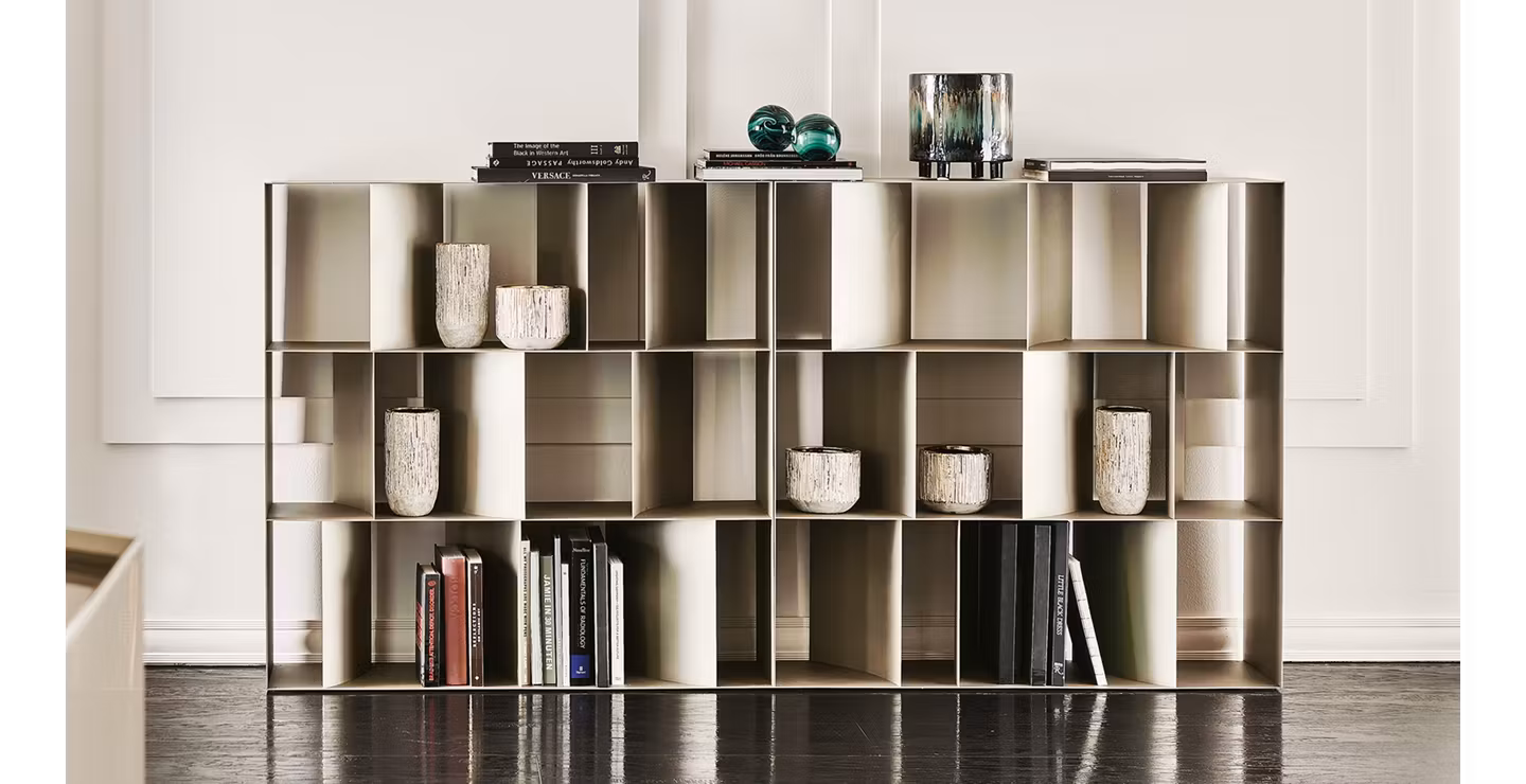 Biblioteca Nautilus Titanium 100 cm | Rovere