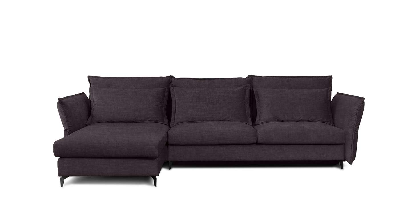 Canapea de colt extensibila Eva Boston Lavanda S2, stanga | Rovere