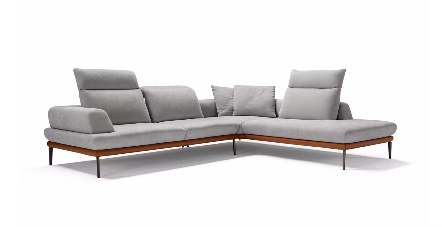 Winter SALE | Canapea de colt Morfeo 3 locuri + divan dreapta, textil ...