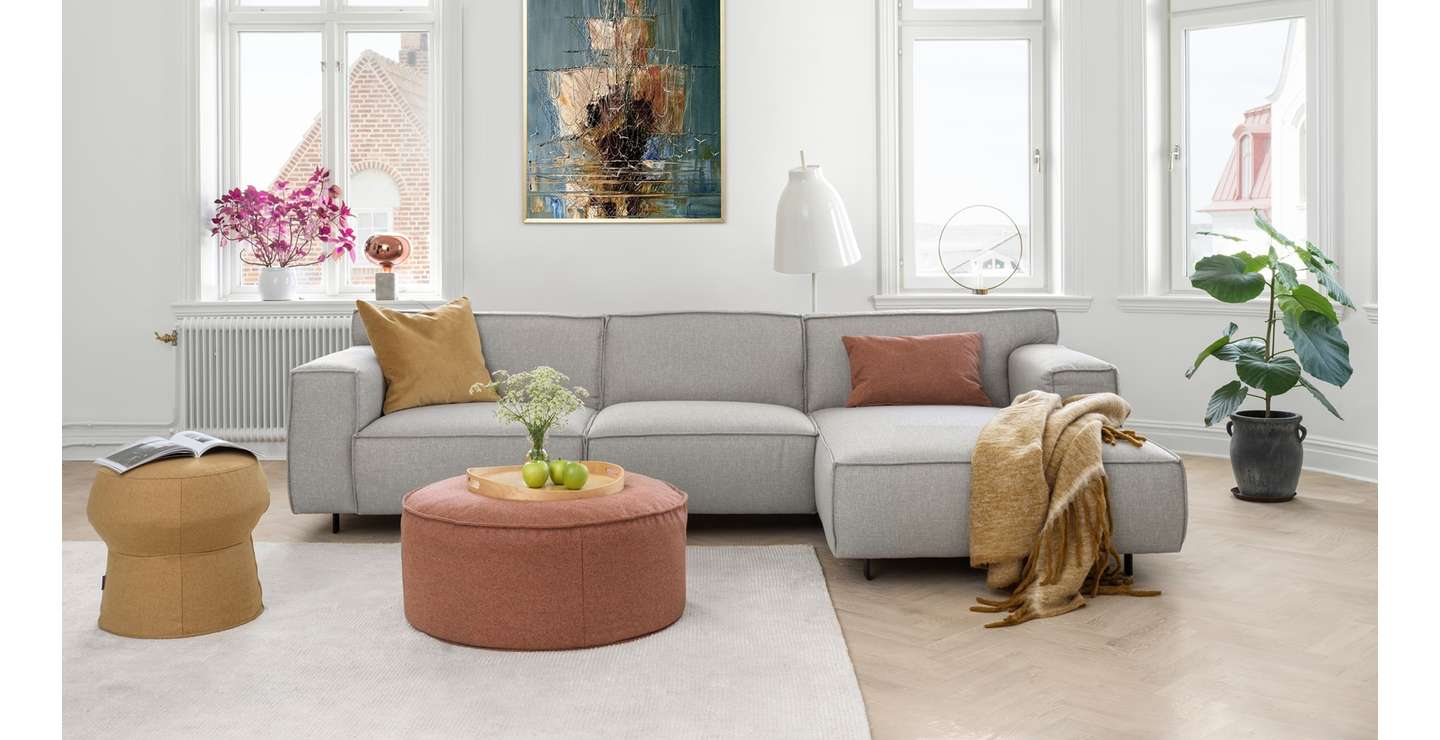 Canapea de colt Vesta Special Nancy Soft Grey, dreapta | Rovere