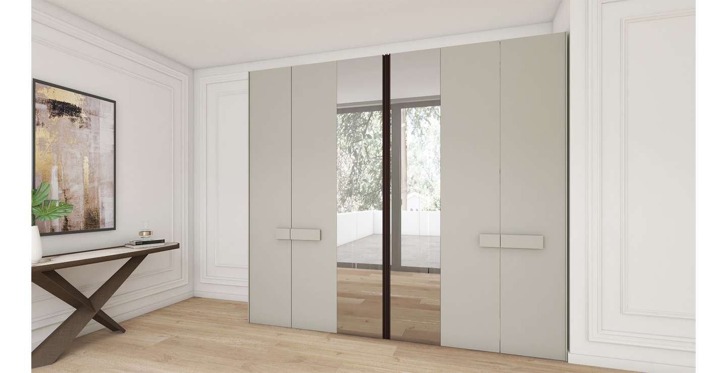 Dressing Uno + Murano Fango Opaco + oglinda Fume + manere Brown + Fango ...