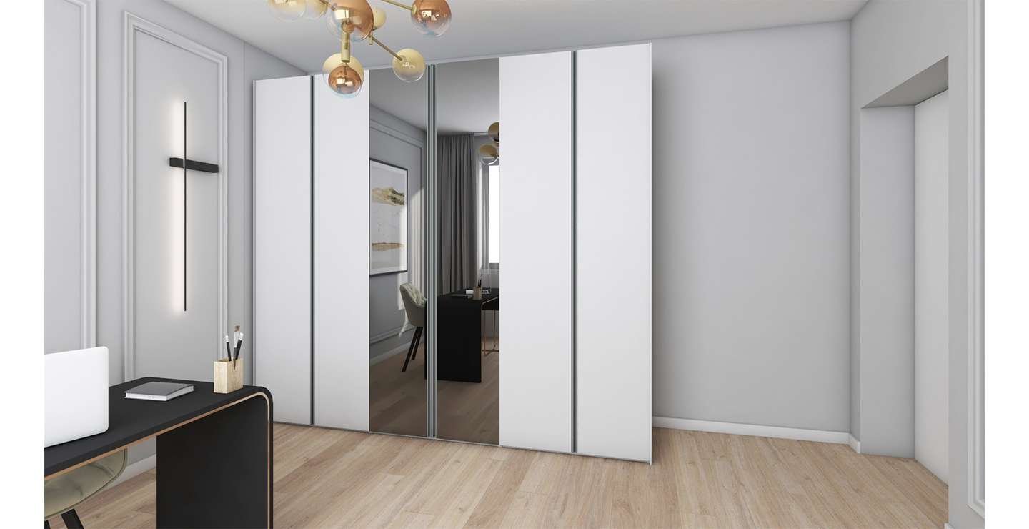 Dressing Uno + Murano Tele Opaco + oglinda Fume + manere R1 Piombo ...