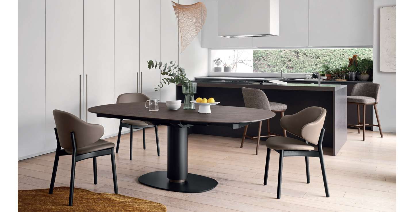 Masa extensibila Elson Matt Black/Bronze 150(200)x120 | Rovere