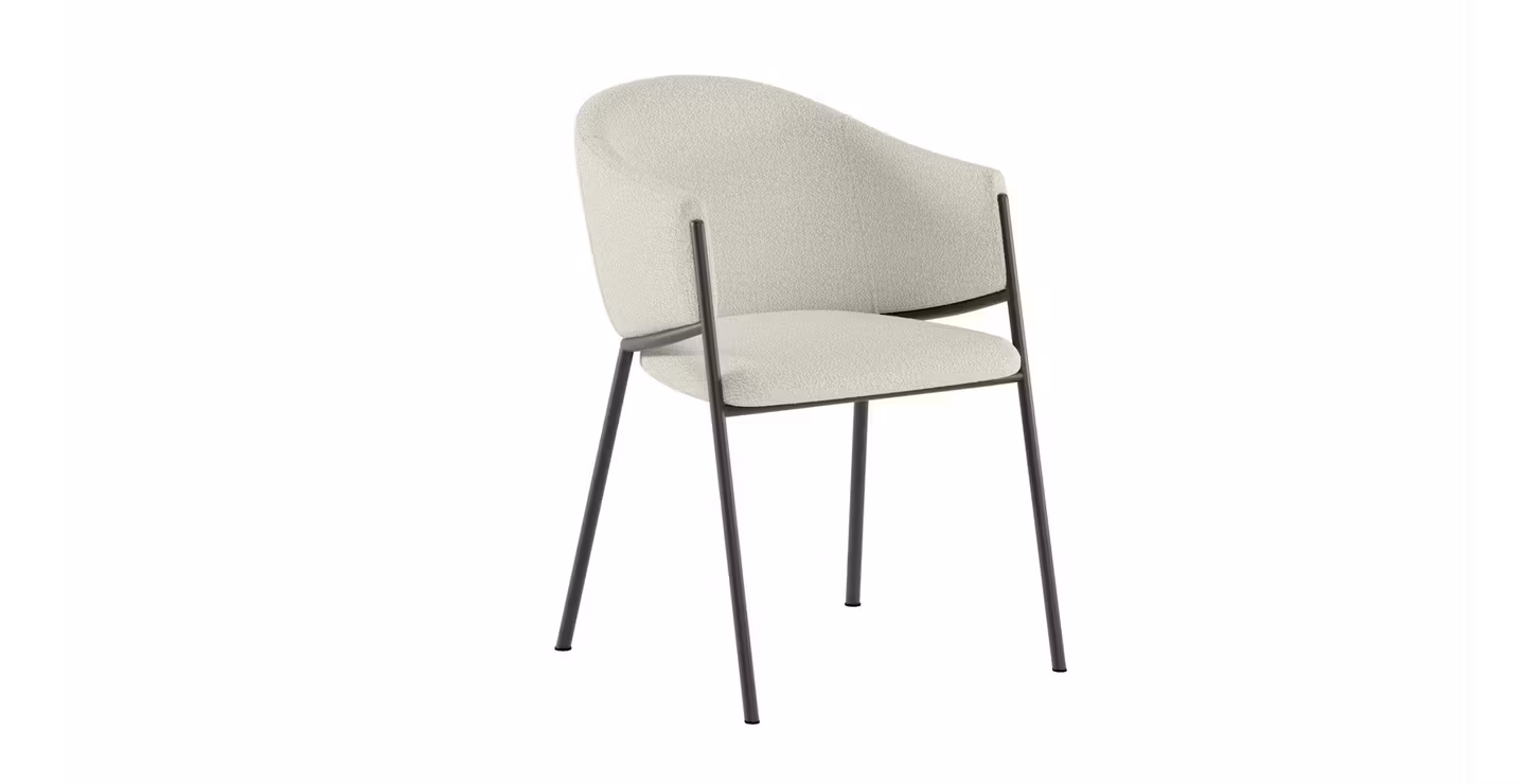 Scaun Medea Boucle Avorio | Rovere