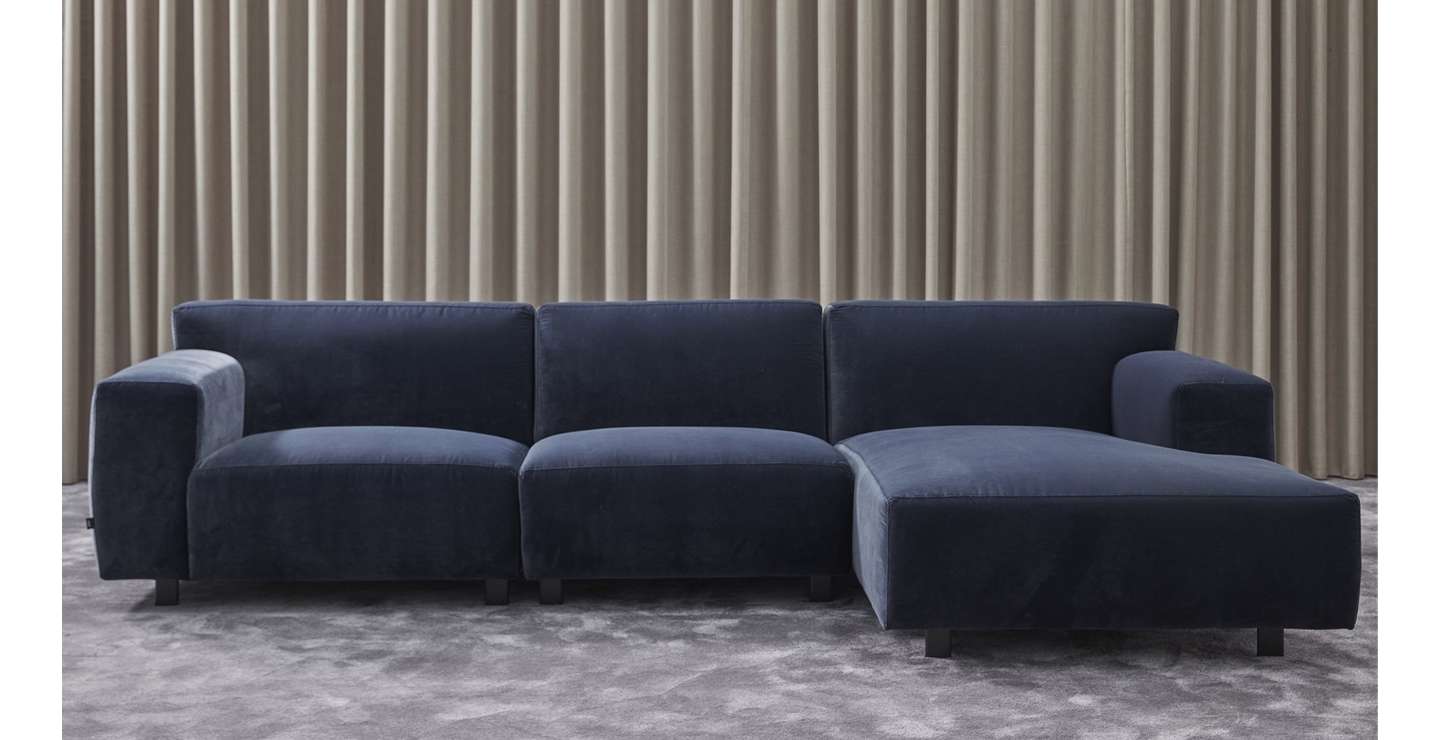 Canapea de colt Vesta Paris Steel, dreapta | Rovere