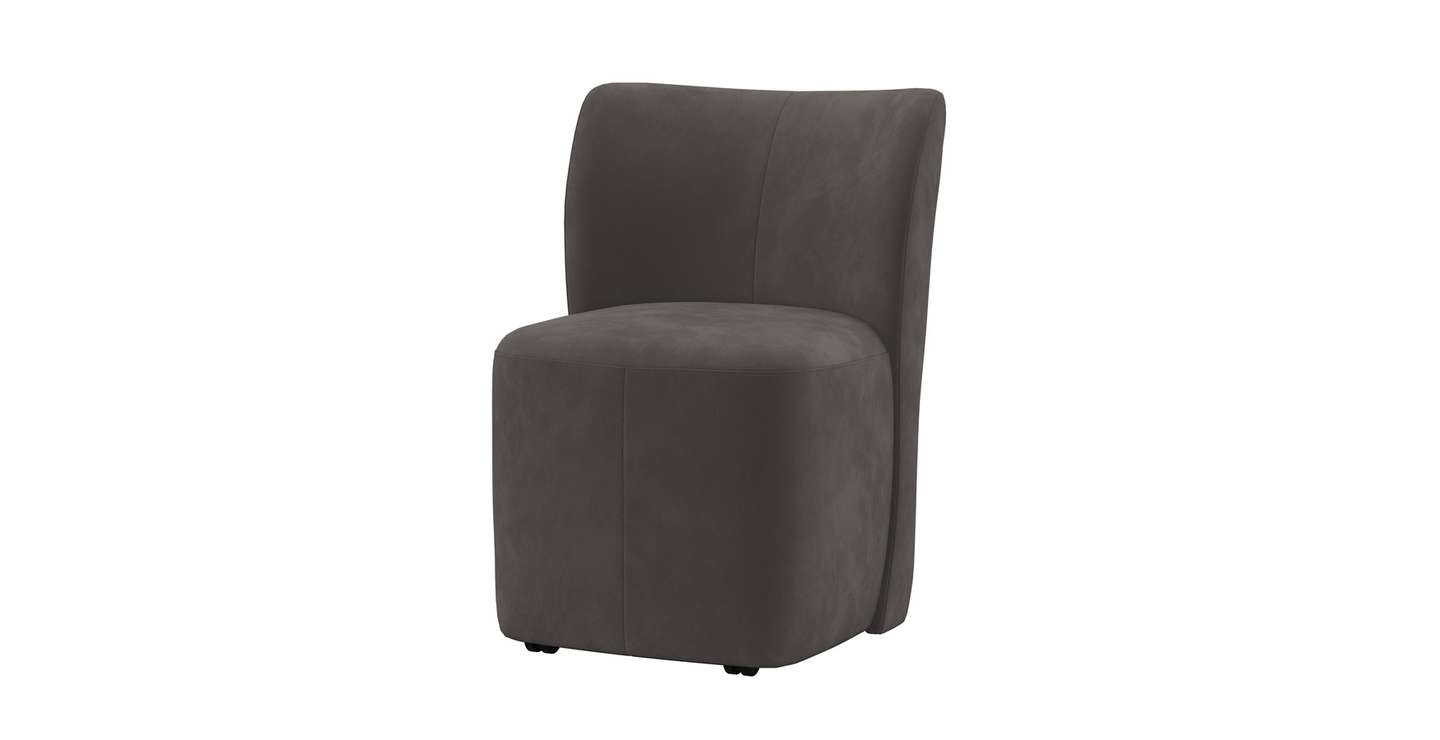 Winter SALE | Fotoliu cu roti Rumba textil Gri Inchis | Rovere