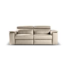 Canapea liniara cu 2 reclinere Seattle Piele Torello Fango | Rovere