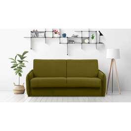 Canapea extensibila 3 locuri Maxi Jennifer Velvet Tiffany Olive | Rovere