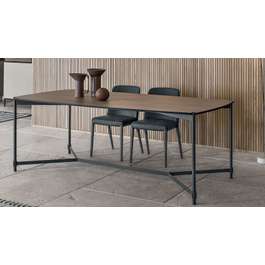 Masa Tower Anthracite/CDF Noce Ambra 220x110 cm | Rovere